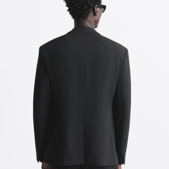 Zara | Suits & Blazers | Nwt Zara Man Black Hightech Straightcut Suit ...